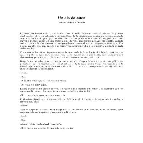 Un día de estos | PDF