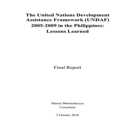 UNDAF Lessons Learned Executive Summary | PDF | Business Accounting ...