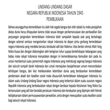 Pembukaan UUD 1945 | DOCX
