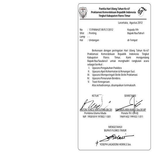 contoh surat undangan | PDF
