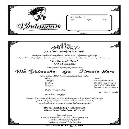 Undangan akad nikah | DOC