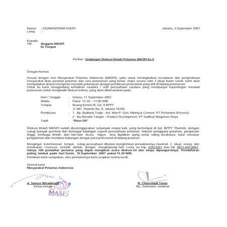 Undangan diskusi ilmiah ke 5 maspi | PDF