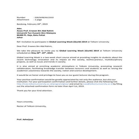 invitation letter sample | PDF