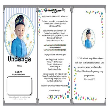 Undangan Syukuran Rumah 2 lembar word siap edit | DOC