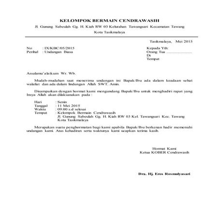 Contoh Undangan | DOCX