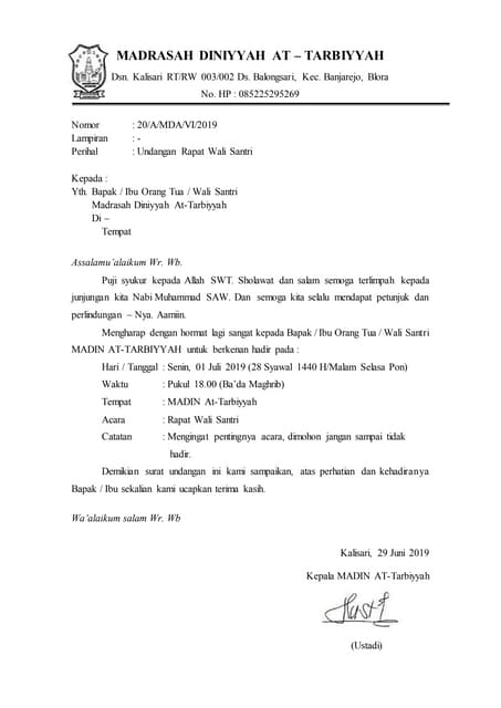 Surat undangan dkm | DOC