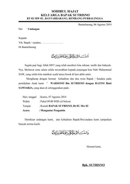 Surat undangan pangkalan bemban | PDF Surat undangan pangkalan bemban | PDF