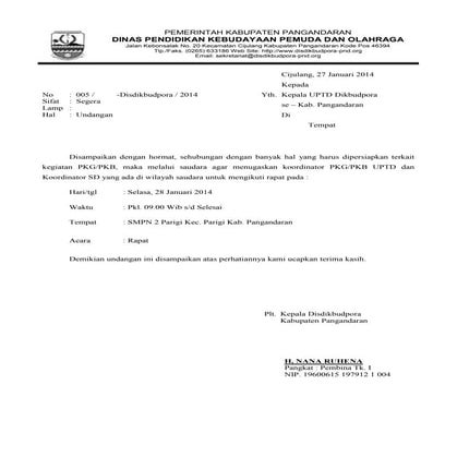 Undangan pkg pkb sd | PDF