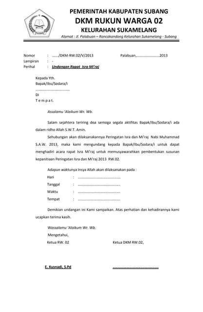 Contoh proposal perbaikan jalan gang rw 02 | PDF