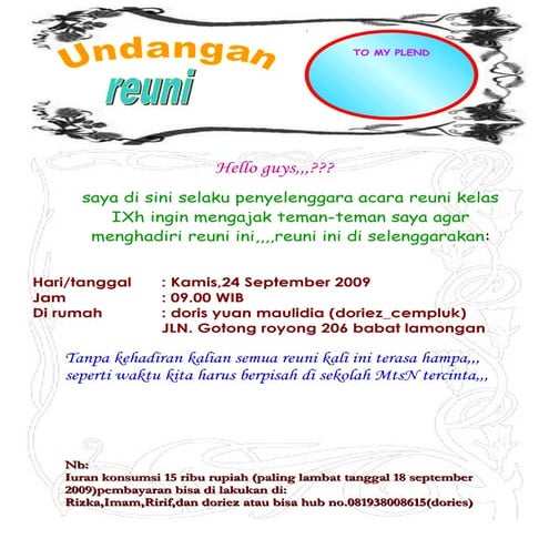 CONTOH PROPOSAL REUNI AKBAR SMA NEGERI 39 | PDF