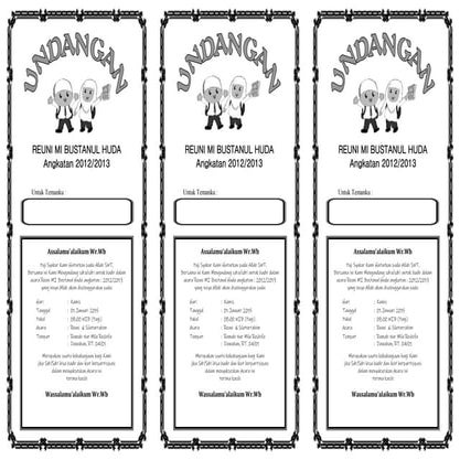 template berbagai undangan yang dapat digunakan dalam berbagai hajatan ...