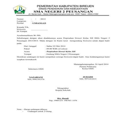 Undangan sekolah | DOC