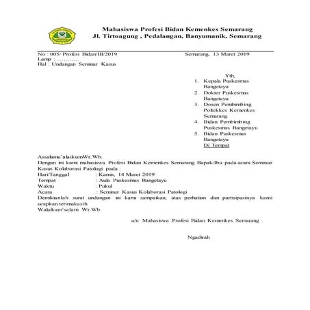 Undangan seminar | DOCX