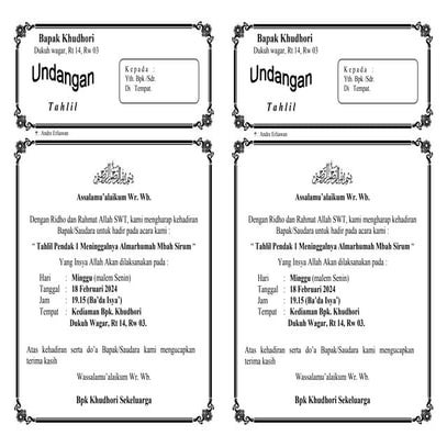 undangan tahlil dan kirim doa pendak 1.doc