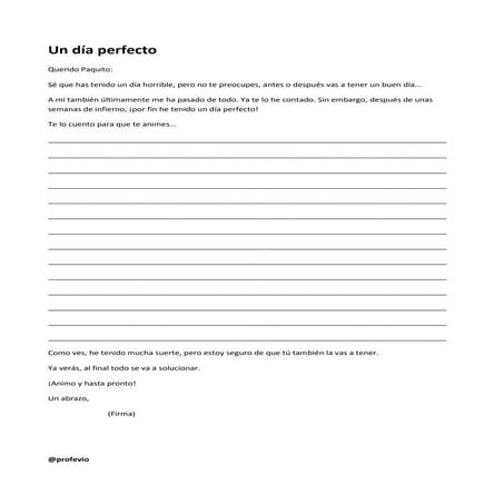 Un día perfecto | PDF