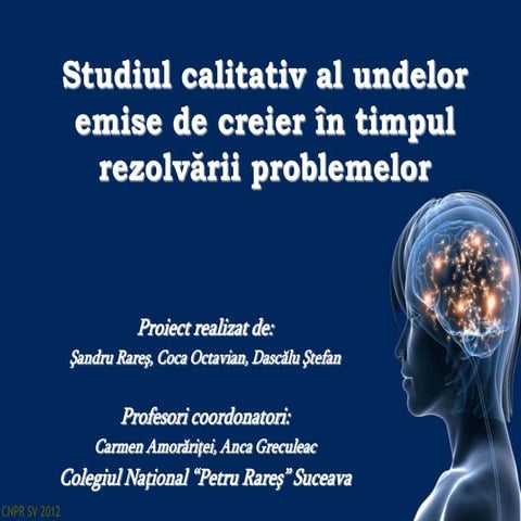 Unde cerebrale (Studiul calitativ al undelor emise de creier in timpul ...