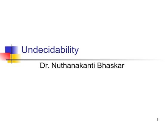 Formal Languages and Automata Theory unit 5 | PPT