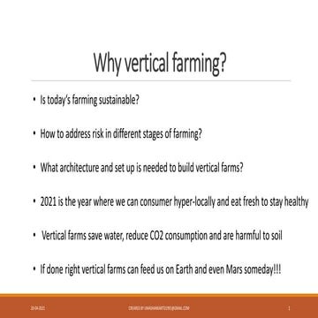 vertical farming overview | PPT