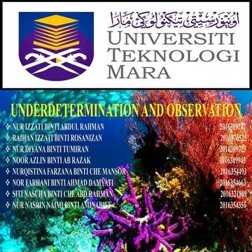 Underdetermination and observation | PPTX