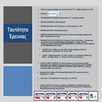Δημοσκόπηση στο Action 24 - Τρίτη 3/9/2024 | PDF