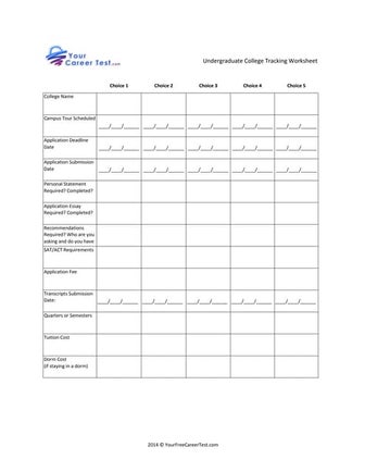 Student Academic Planner - Semester-based Worksheet | PDF