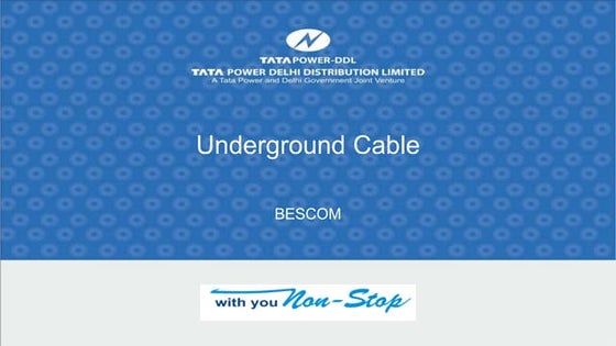 Design and construction of underground cable transmission line | PPTX