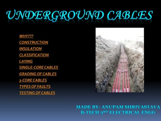Design and construction of underground cable transmission line | PPTX