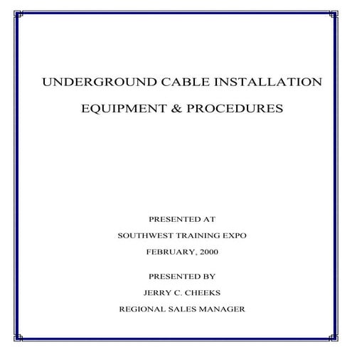 Laying of Underground Cables.pptx