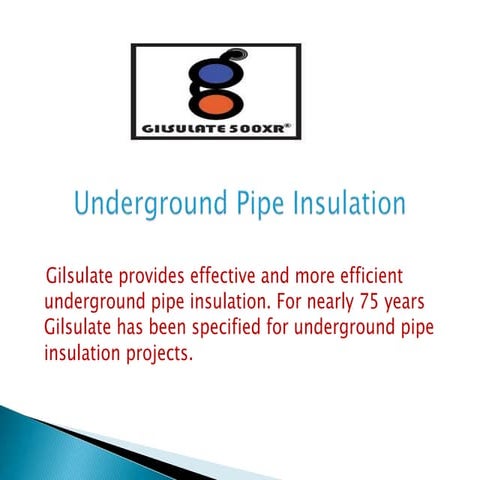 Underground Pipe Insulation | PPTX