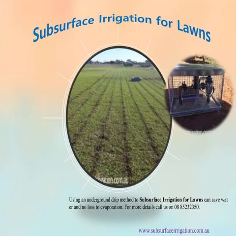 Subsurface drip irrigation | PPTX