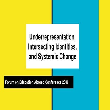 Underrepresentation, intersecting identities, and systemic change | PPT