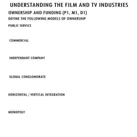 Undersntading tv and film industry template scroll | PDF