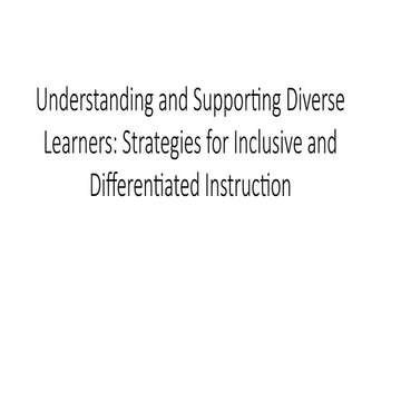 SLAC Teaching Strategies for diverse Learners | PPTX