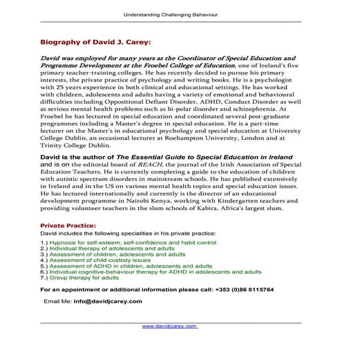 Understanding Challenging Behavior | PDF