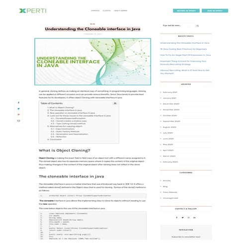 Understanding the Cloneable interface in Java | PDF