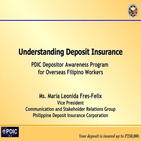 Understanding Deposit Insurance | PPT