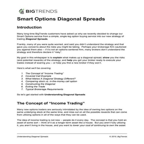 Understanding Diagonal Spreads | PDF