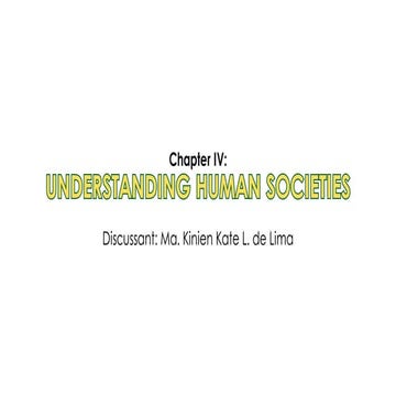 Understanding Human Society Powerpoint Presentation | PDF