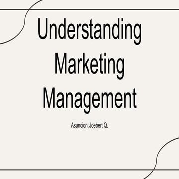 UnderSTANDING THE CONCEPT OF MARKETING FOR THE MASTER OF BUSINESS ...
