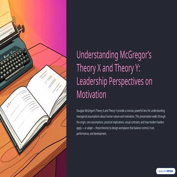 Understanding McGregor’s Theory X and Theory Y: Leadership Perspectives ...
