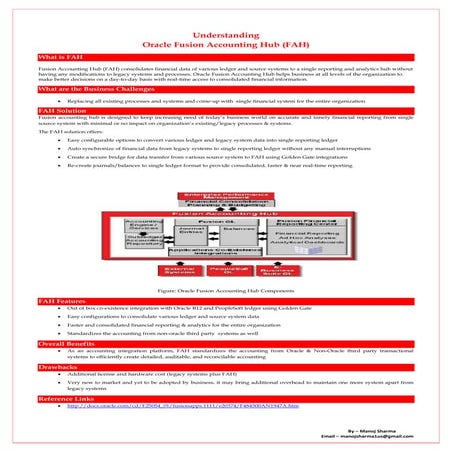 Understanding oracle fusion accounting hub | PDF