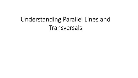 Parallelism and perpendicularity | PPTX