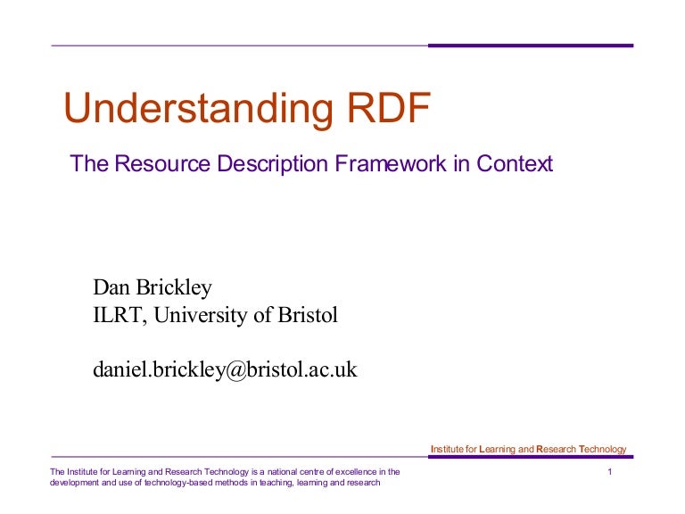 Understanding Rdf The Resource Description Framework In Context 19
