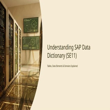 SAP ABAP data dictionary | PDF