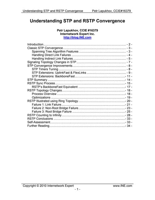Difference b/w STP RSTP PVST & MSTP | PDF