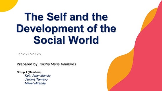 The Self ,Society and Culture | PPTX