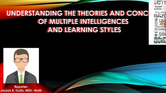 LEARNING/THINKING STYLES IN MULTIPLE INTELLIGENCE | PPT