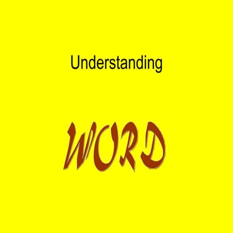 Understanding Word | PPT