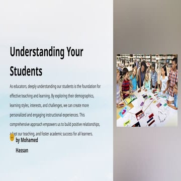 Understanding your students. Their intelligence etc. | PPT