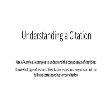 Understanding a citation | PPTX